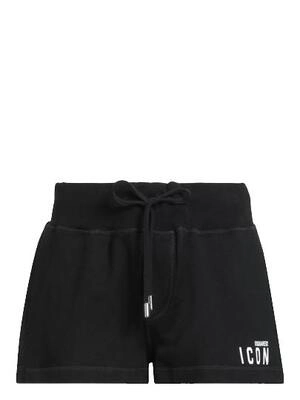 Dsquared2 Cotton Terry Athletic Shorts With Logo Detail - Black