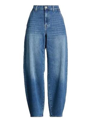 7 For All Mankind Cotton Elastane Baggy Jeans - Blue