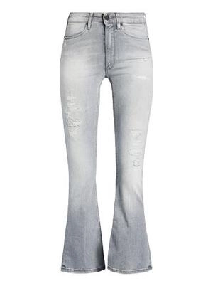 DONDUP Cropped Flared Jeans In Organic Cotton And Recycled Elastane - Grey