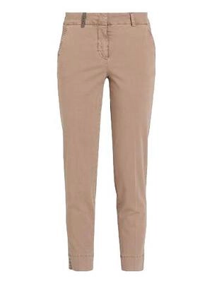 Peserico Tapered Gabardine Pants - Beige