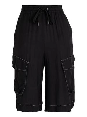 Pinko Cargo Shorts With Drawstring Waist - Black