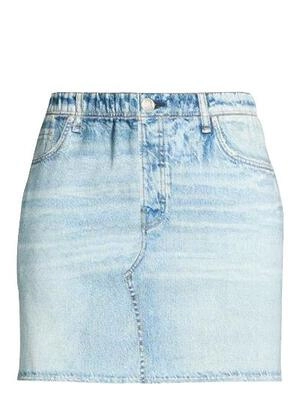 Rag & Bone Cotton Denim Pencil Skirt - Blue