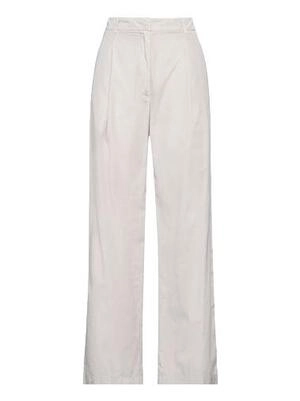GRIFONI Light Cotton Wide-leg Poplin Pants - Grey