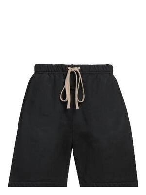 Fear Of God Cotton Bermuda Shorts With Leather Trims - Black