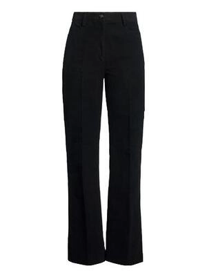 TOTEME Cotton Flannel Bootcut Pants - Black