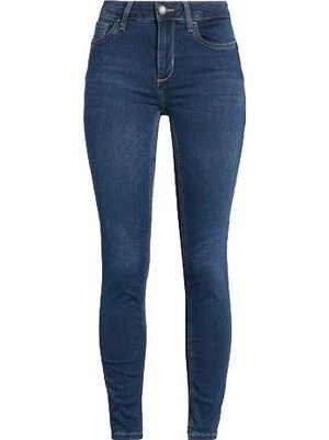 Liu Jo Skinny Jeans In Dark Wash Denim With Crystal Embellishments - Blue