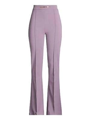 Elisabetta Franchi ELISABETTA FRANCHI High-Waisted Flared Crepe Pants Purple