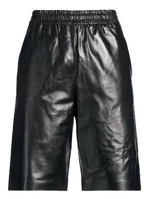 TOD'S Lambskin Bermuda Shorts - Black