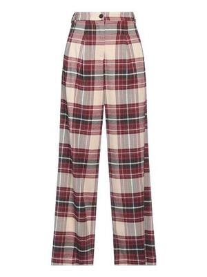 JUCCA Tartan Pattern Wide-leg Trousers - Beige