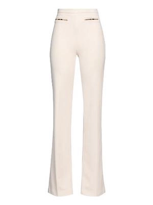 Elisabetta Franchi High Waisted Flared Pants - Beige
