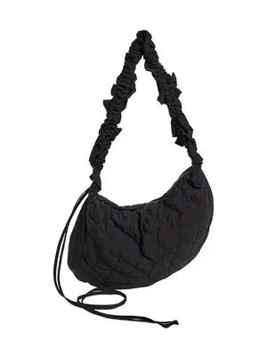 DAMSON MADDER Embroidered Rose Ruched Kidney Bag