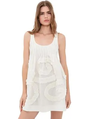 DAMSON MADDER Stella Mini Dress - White
