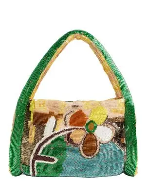 ALEMAIS Limelight Beaded Barrel Bag - Multi