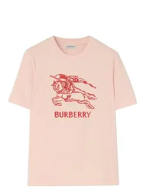 Burberry Heart Knight Cotton T-shirt - Compact Pink