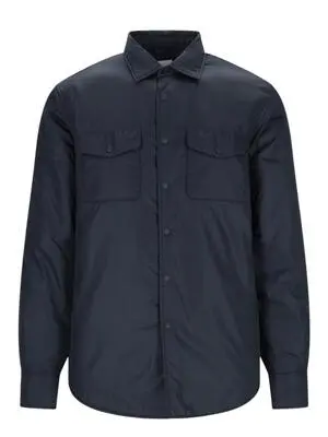 Aspesi Peak Collar Long Sleeve Shirt - Black