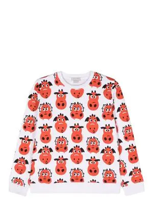 Stella McCartney Long Sleeve Printed Sweater - White