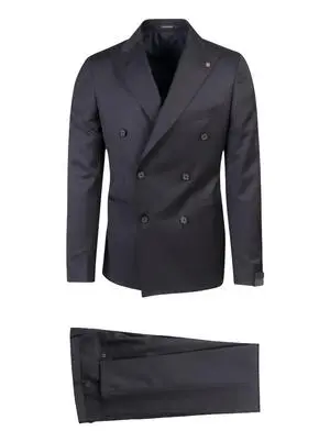 Tagliatore Double-breasted Two-piece Suit Set - Black