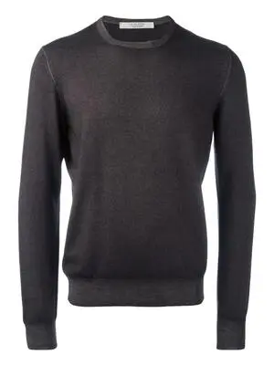 GRAN SASSO Long Sleeve Crewneck Jumper - Black