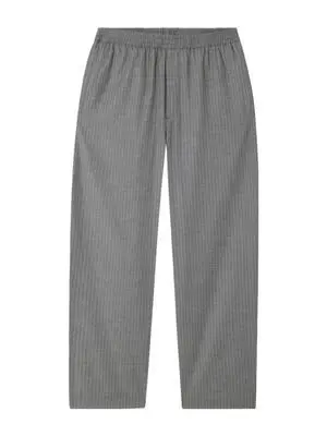 American Vintage Pinstriped Elastic-waist Trousers - Gray