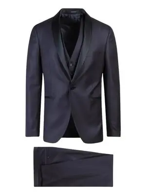 Tagliatore Three-piece Tailored Suit - Black