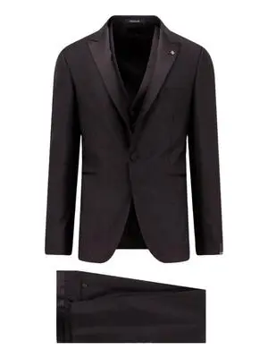 Tagliatore Three-piece Dinner Suit - Black