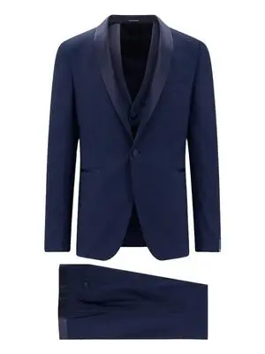 Tagliatore Long-sleeved Suit - Black