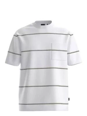 Hugo Boss Striped Pocket T-shirt - White