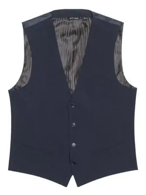 ANTONY MORATO Slim Fit Waistcoat In Stretch Viscose Blend - Black