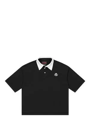 GODSPEED Victor Minimal Crest Polo Shirt - Black