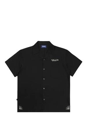 DEVA'STATES Pins Short Sleeve Bowling Shirt - Black