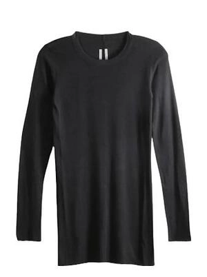 Rick Owens Rib Long Sleeve Tee Shirt - Black