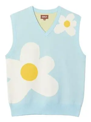 GOLF Le Fleur Sweater Vest - Blue