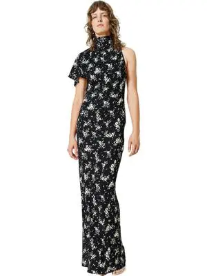 Françoise Karlie Floral Maxi Dress - Black