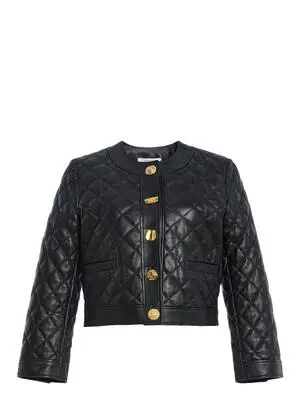 Françoise Gracie Quilted Leather Jacket - Black