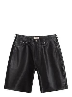 StÜssy Leather Shorts - Blac Black