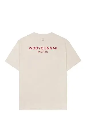 WOOYOUNGMI Red Back Logo T-shirt - Ivory