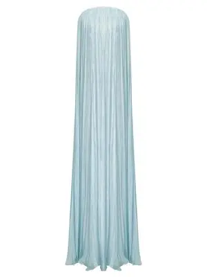 MARMAR HALIM Marmar Halim Strapless Hand-Pleated Maxi Dress