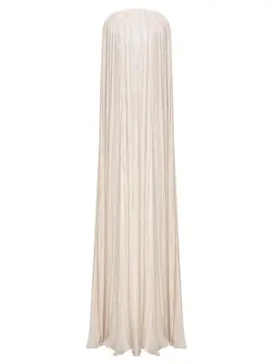 MARMAR HALIM Marmar Halim Strapless Hand-Pleated Maxi Dress