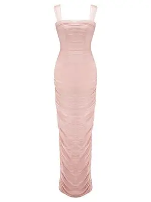 MARMAR HALIM Hand-pleated Maxi Dress - Pink