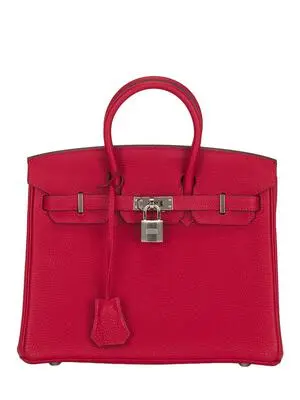 FWRD RENEW Hermes Togo Birkin 25 Handbag - Rouge