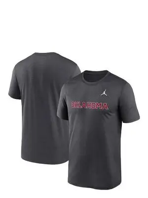 JORDAN BRAND Oklahoma Sooners Primetime Legend Wordmark T-shirt - Anthracite