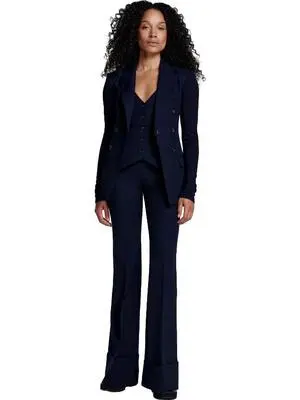Smythe Wide Leg Cuffed Trousers - Deep Navy