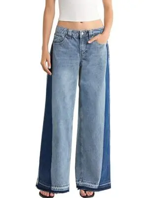 FADE OUT LOUD Maya Two-Tone Ultra Wide-Leg Jeans