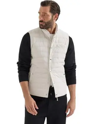 Brunello Cucinelli Bonded Taffeta Down Vest - Panama