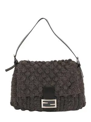 FWRD RENEW Fendi Crochet Mama Baguette Shoulder Bag - Gray