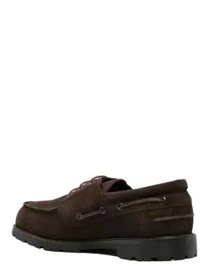 Studio Nicholson Suede Lace-up Boat Shoes - Brown