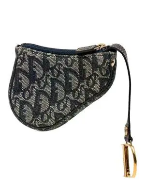 Dior Diorissimo Trotter Saddle Coin Pouch - Blue
