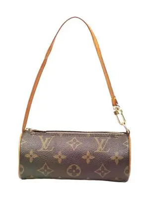 LOUIS VUITTON Monogram Papillon Pochette Handbag - Brown