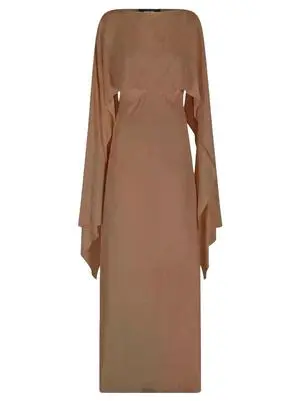 Federica Tosi Cape Sleeve Maxi Dress - Brown
