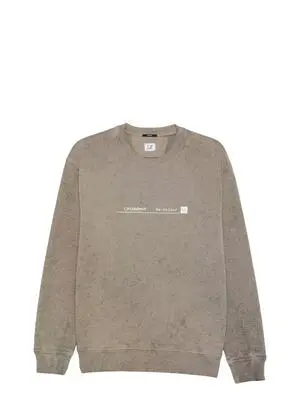 C.P. COMPANY Logo-print Cotton Sweatshirt - Grey